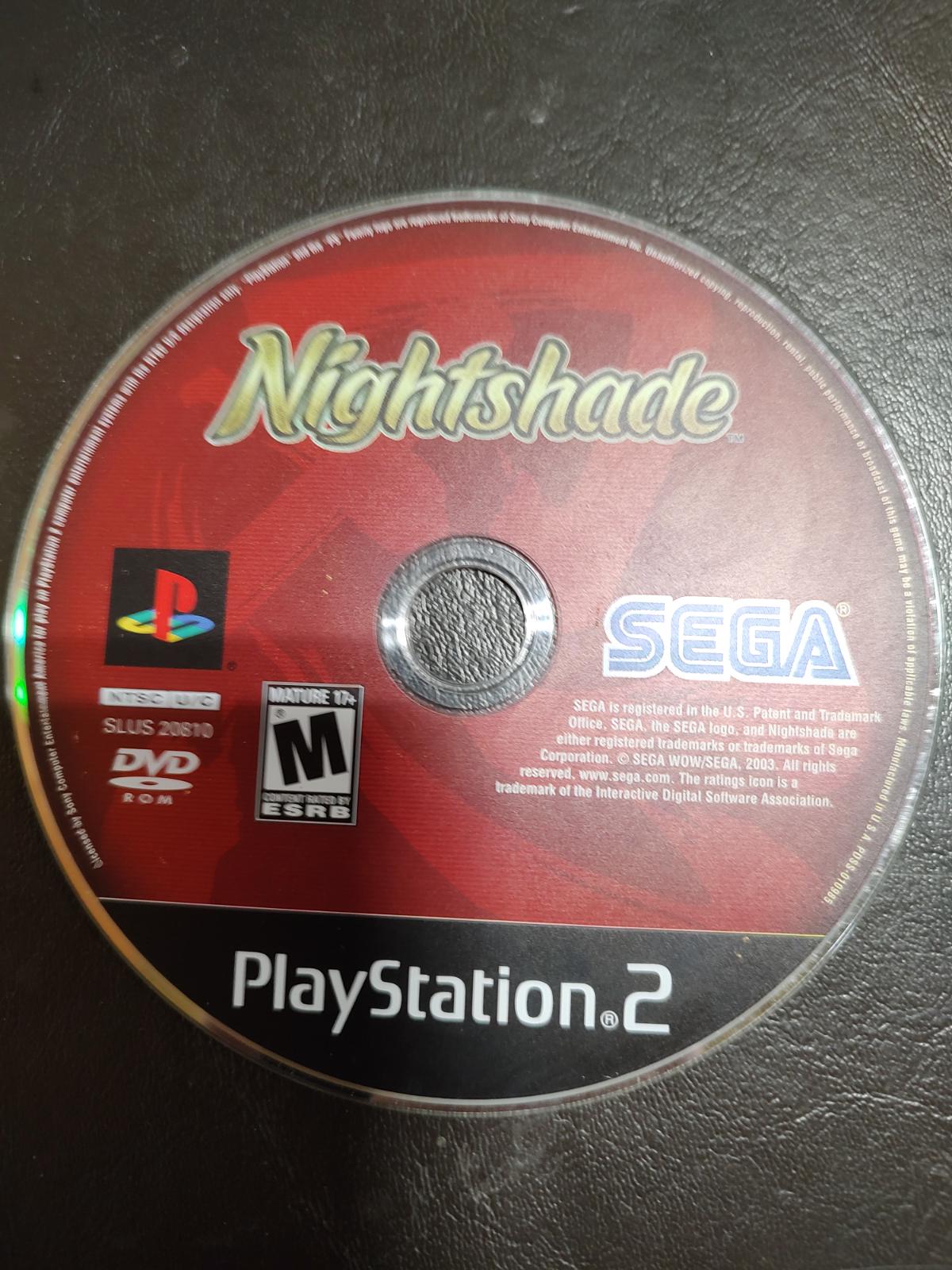 Nightshade | Item only | Playstation 2
