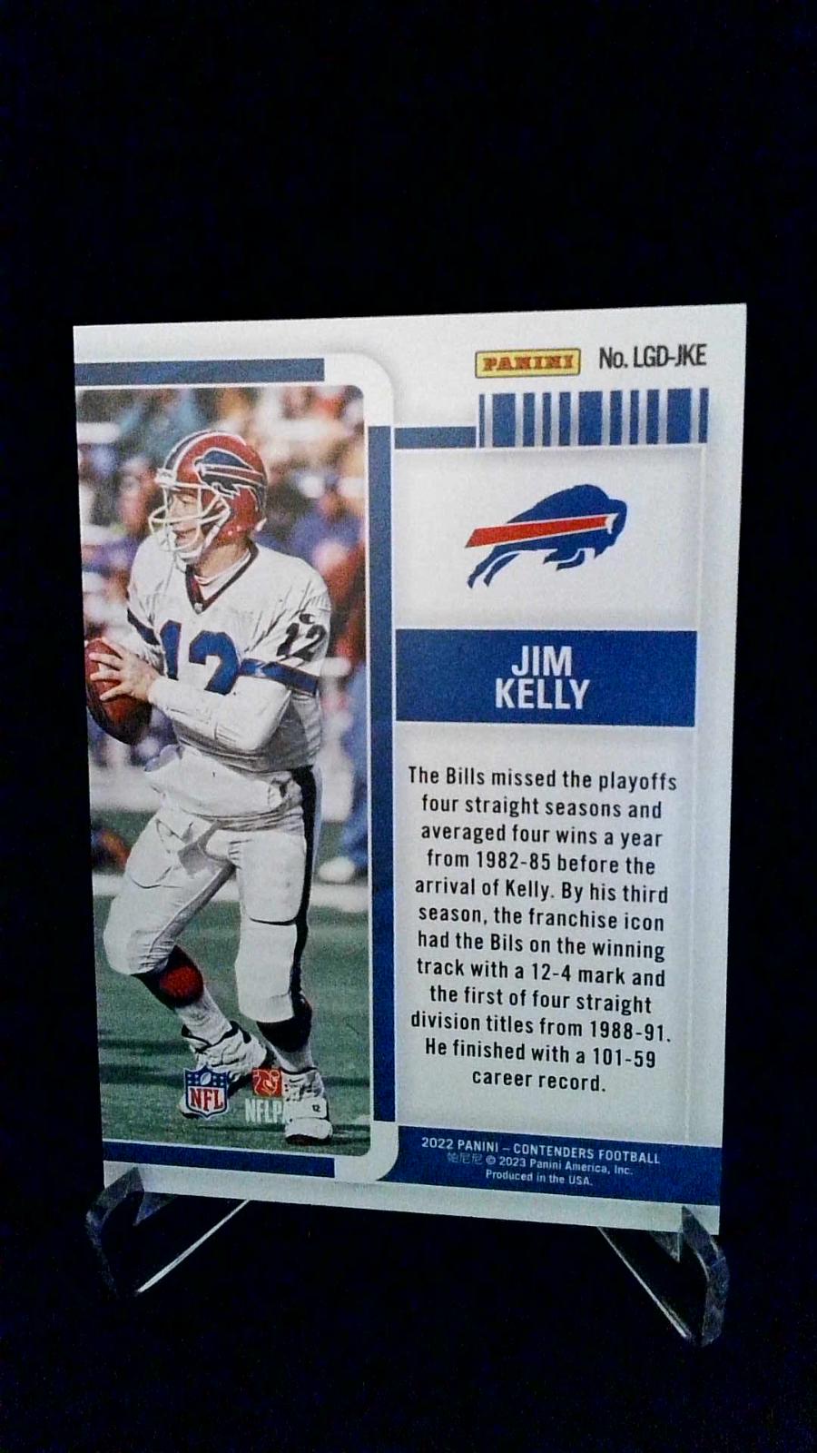 Jim Kelly #LGD-JKE Prices | 2022 Panini Contenders Legendary | Football ...