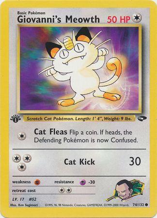 Giovanni's Meowth [1st Edition] #74 Prices | Pokemon Gym Challenge ...