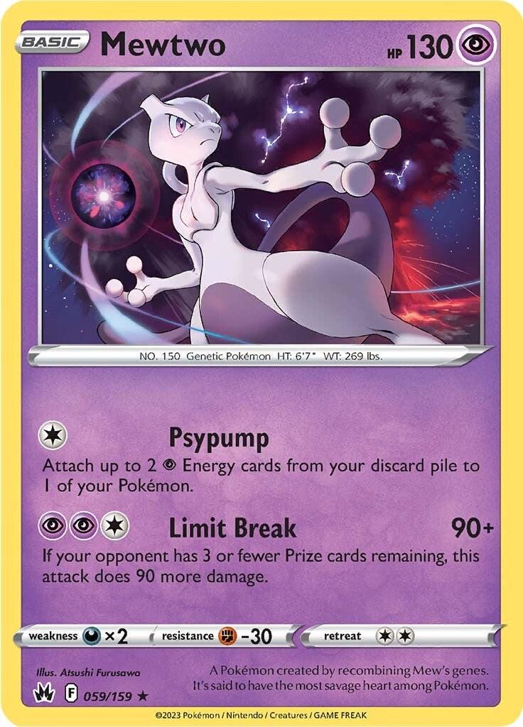 Mewtwo #59 Prices | Pokemon Crown Zenith | Pokemon Cards
