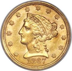 1867 Liberty Head Quarter Eagle Prices | Ungraded, NGC, PCGS Values