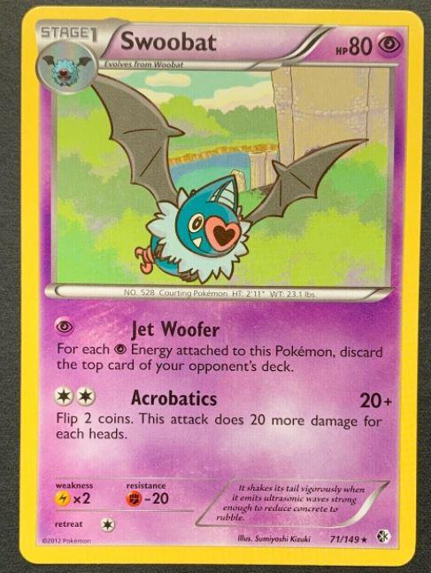 Swoobat #71 Prices | Pokemon Boundaries Crossed | Pokemon Cards
