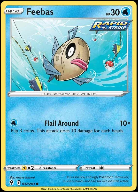 Feebas #37 Prices | Pokemon Evolving Skies | Pokemon Cards