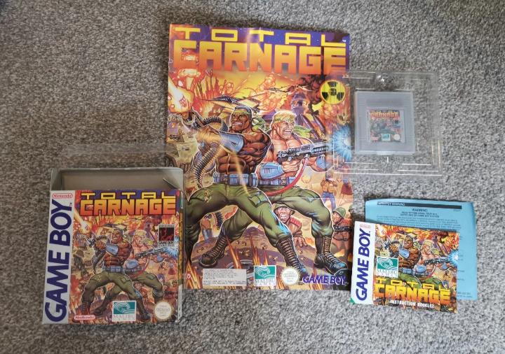 Total Carnage | Item, Box, and Manual | PAL GameBoy