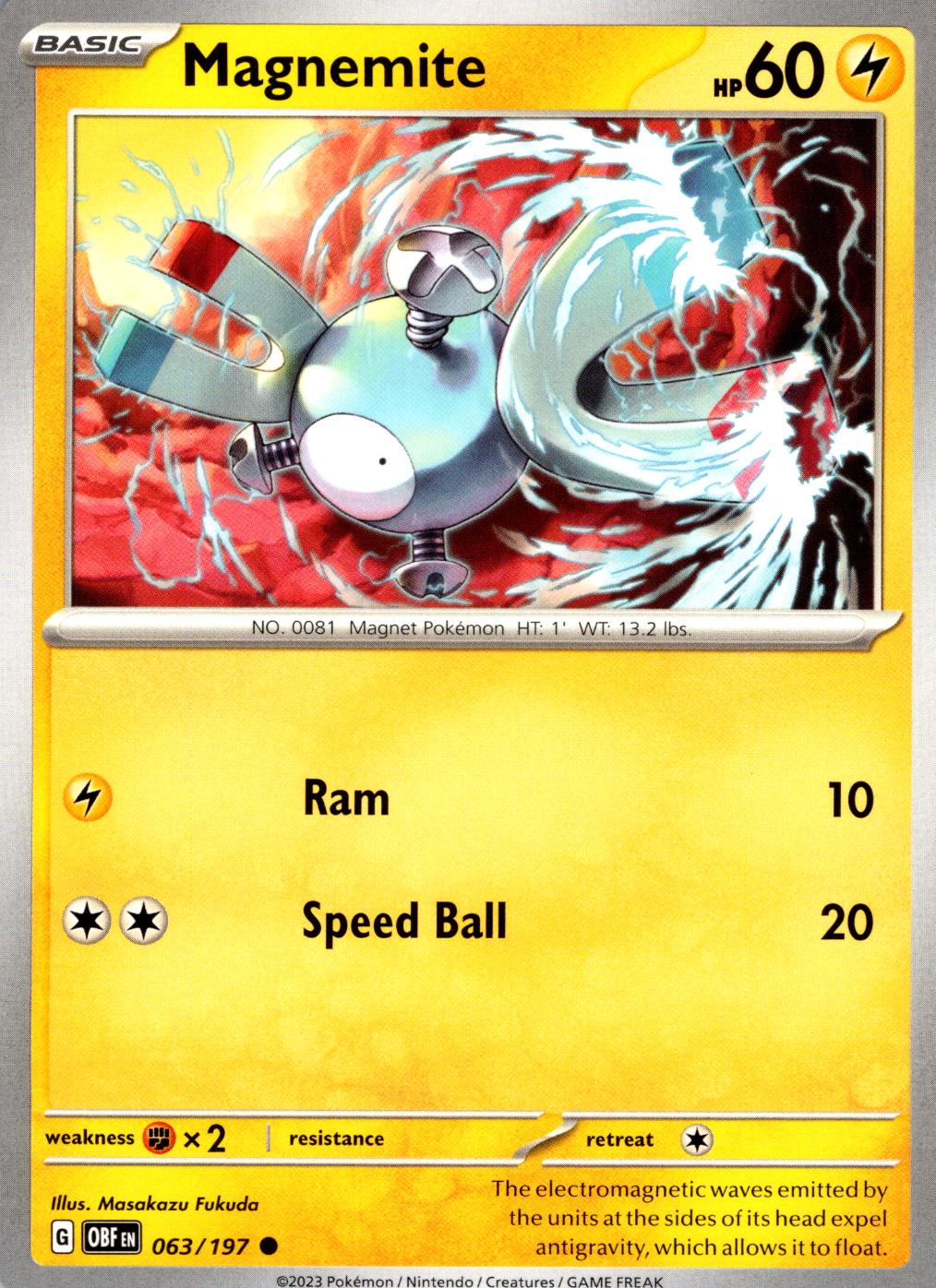 Magnemite #63 Prices | Pokemon Obsidian Flames | Pokemon Cards