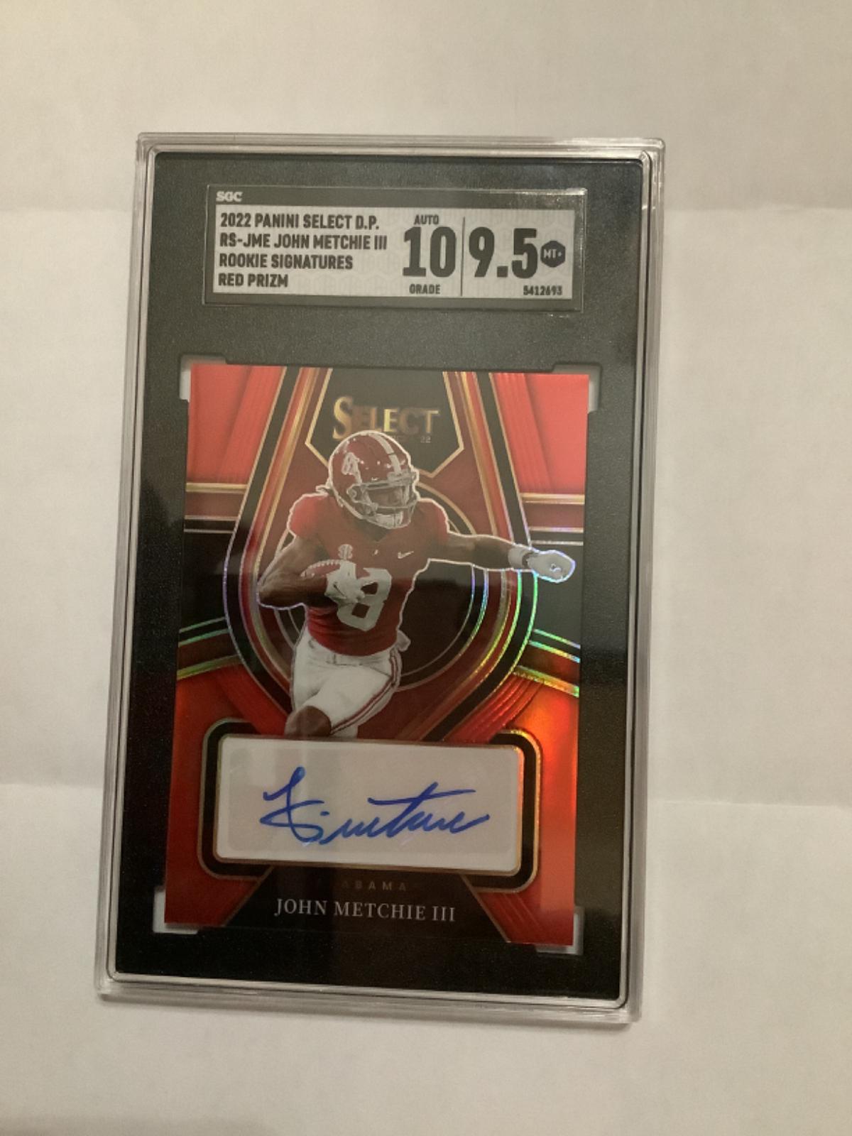 John Metchie III [Red] | Graded 9.5 | 2022 Panini Select Draft Picks ...