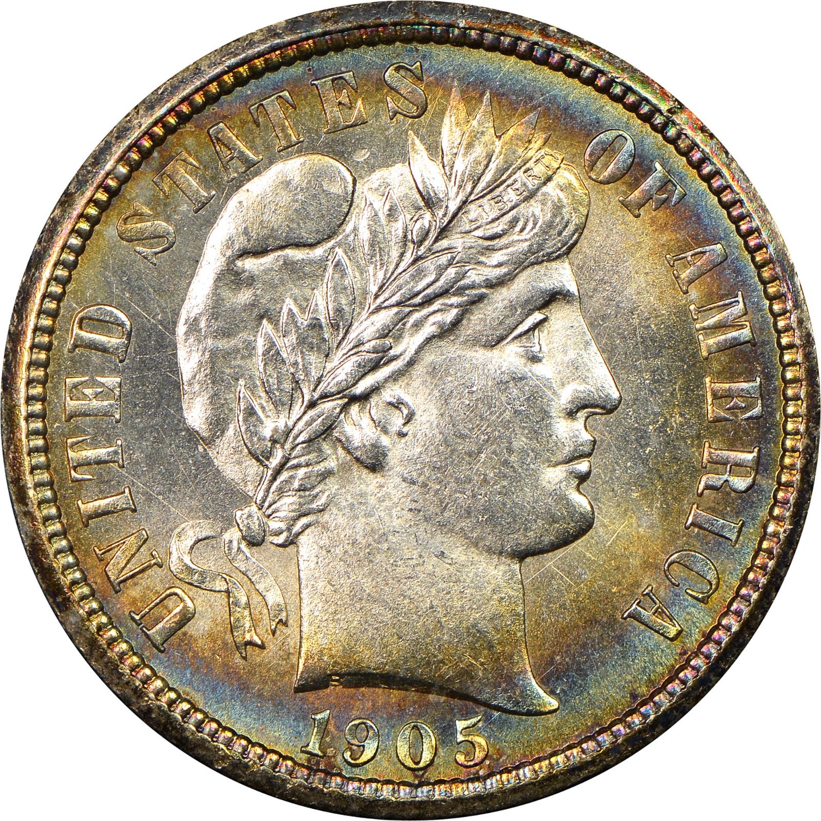 1905 O Barber Dime Prices | Ungraded, NGC, PCGS Values