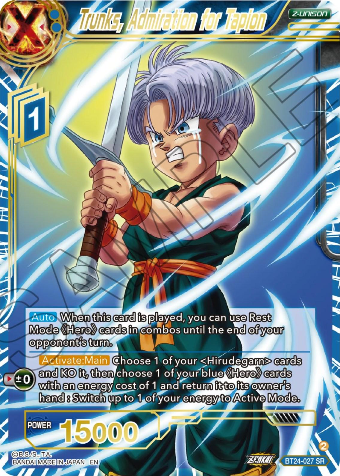 Prix de Trunks, Admiration for Tapion [Foil] BT24-027 | Dragon Ball ...