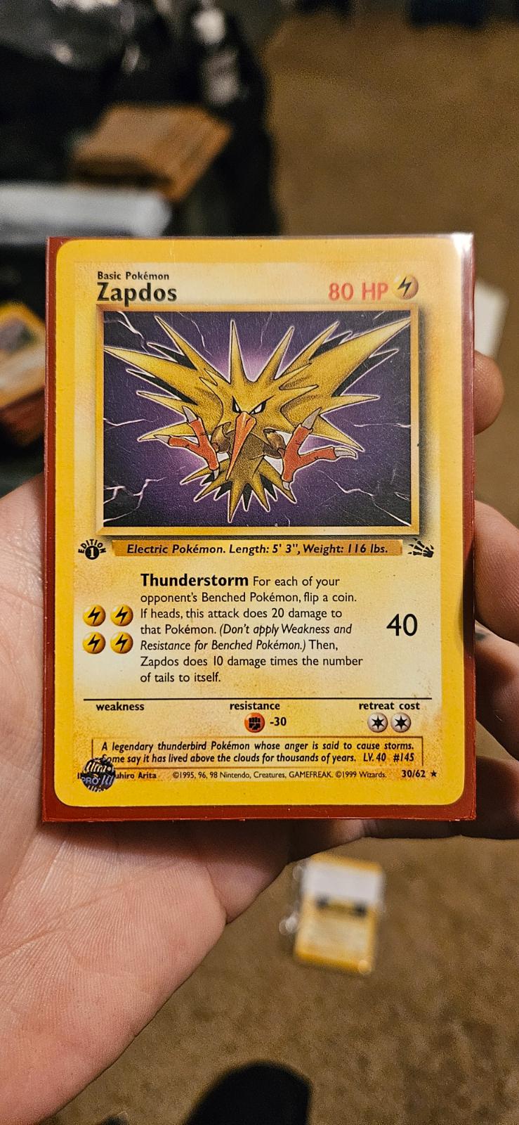 Zapdos [1st Edition] | Ungraded | Pokemon Fossil