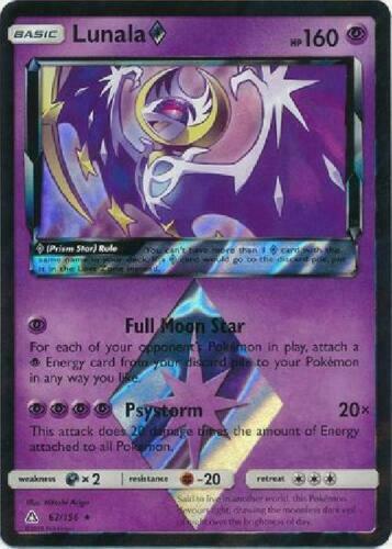 Lunala Prism Star #62 Prices | Pokemon Ultra Prism | Pokemon Cards