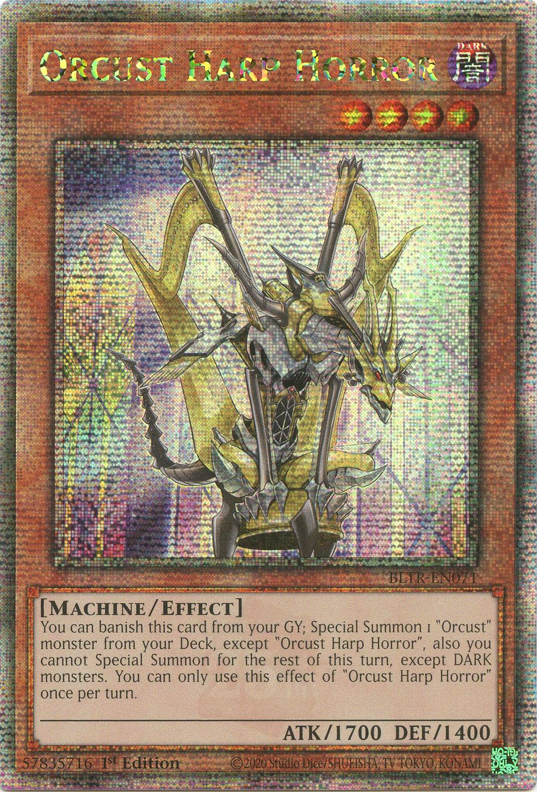 Orcust Harp Horror [Quarter Century Secret Rare] BLTR-EN071 Prices | YuGiOh Battles of Legend ...