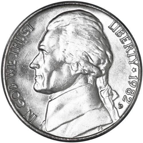 1982 D Jefferson Nickel Prices | Ungraded, NGC, PCGS Values
