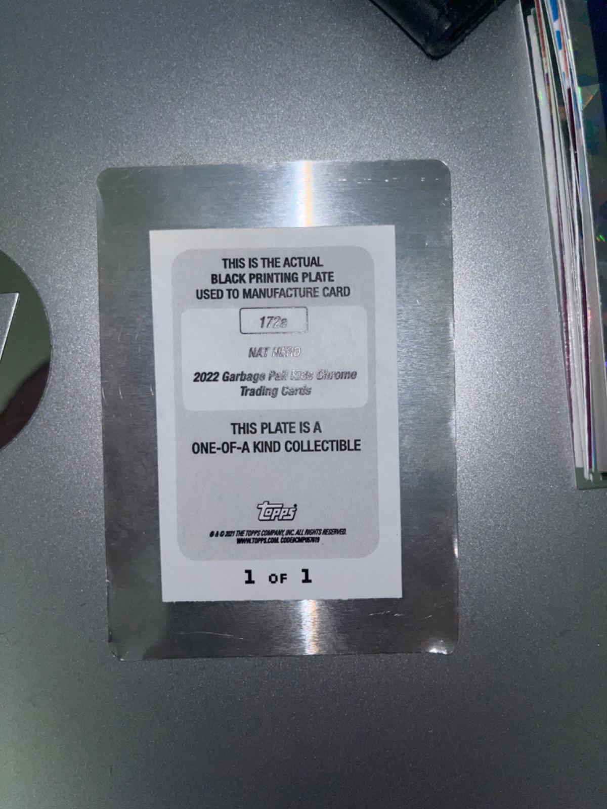 NAT Nerd [Printing Plate] | Ungraded | 2022 Garbage Pail Kids Chrome