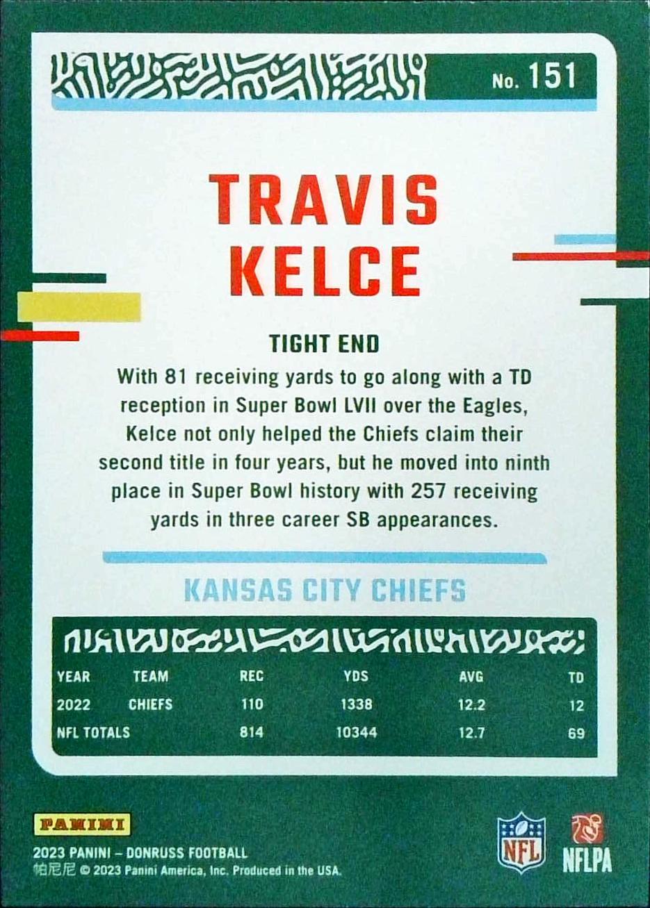 Travis Kelce #151 Prices | 2023 Panini Donruss | Football Cards