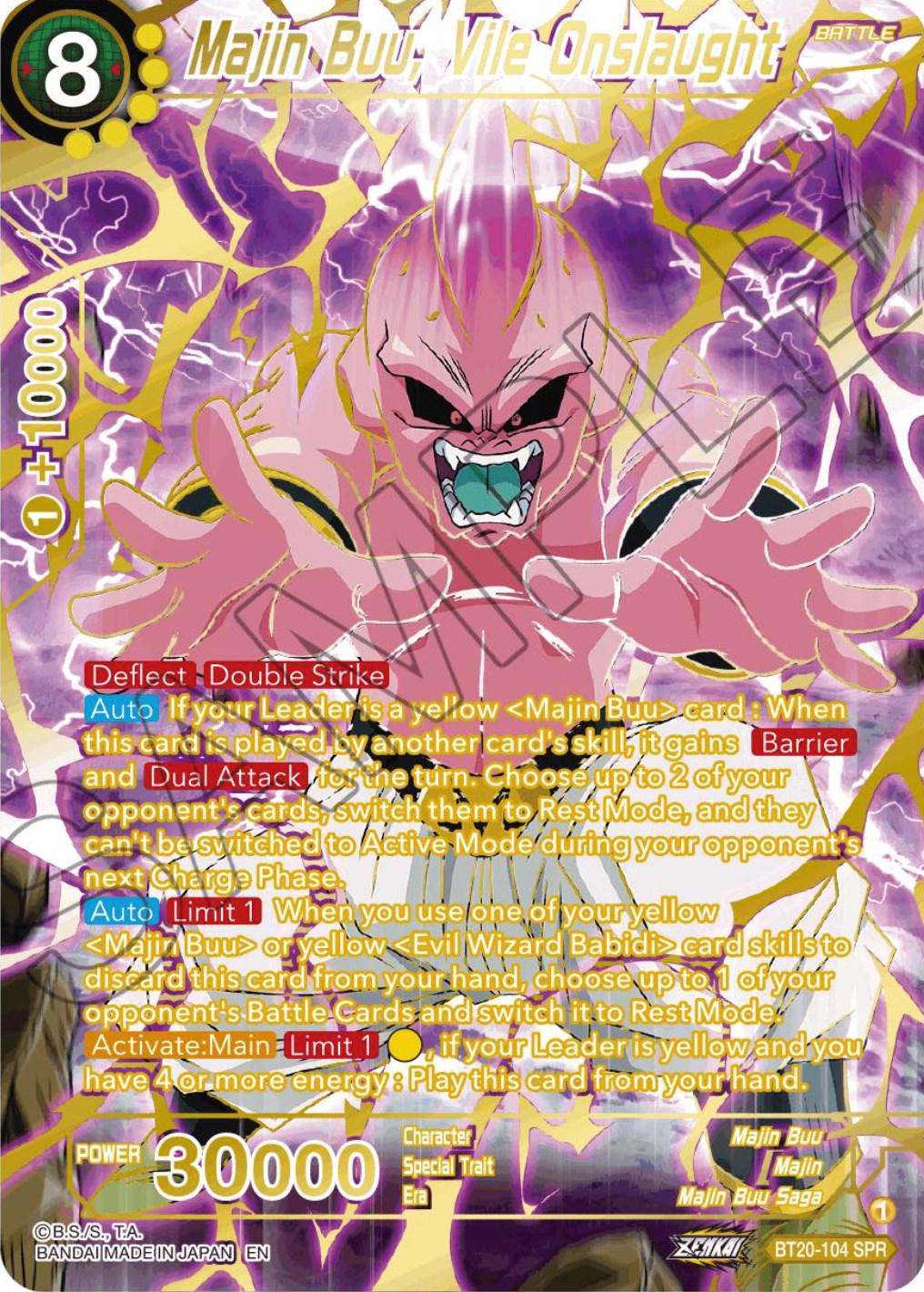 Majin Buu, Vile Onslaught [SPR] BT20-104 Prices | Dragon Ball Super ...