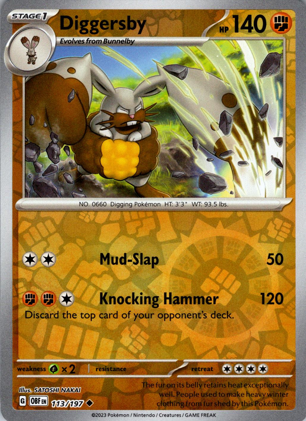 Diggersby [Reverse Holo] #113 Prices | Pokemon Obsidian Flames ...