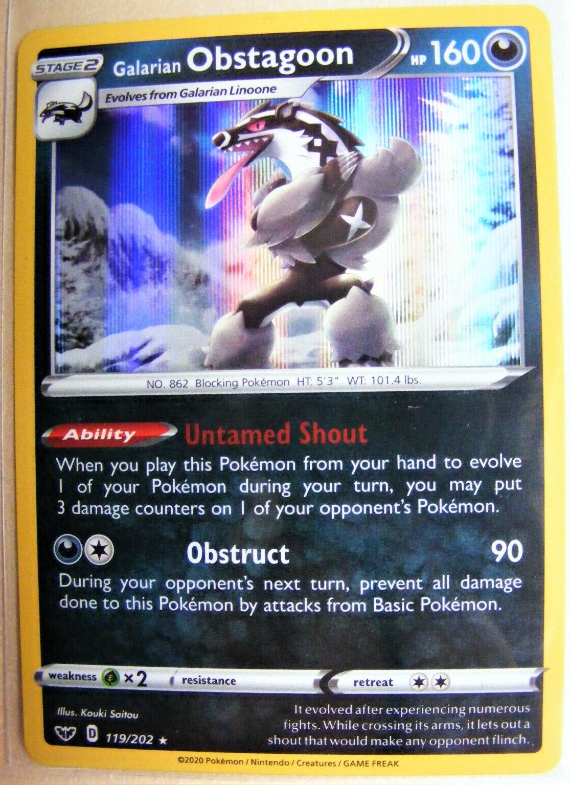 Galarian Obstagoon #119 Prices | Pokemon Sword & Shield | Pokemon Cards