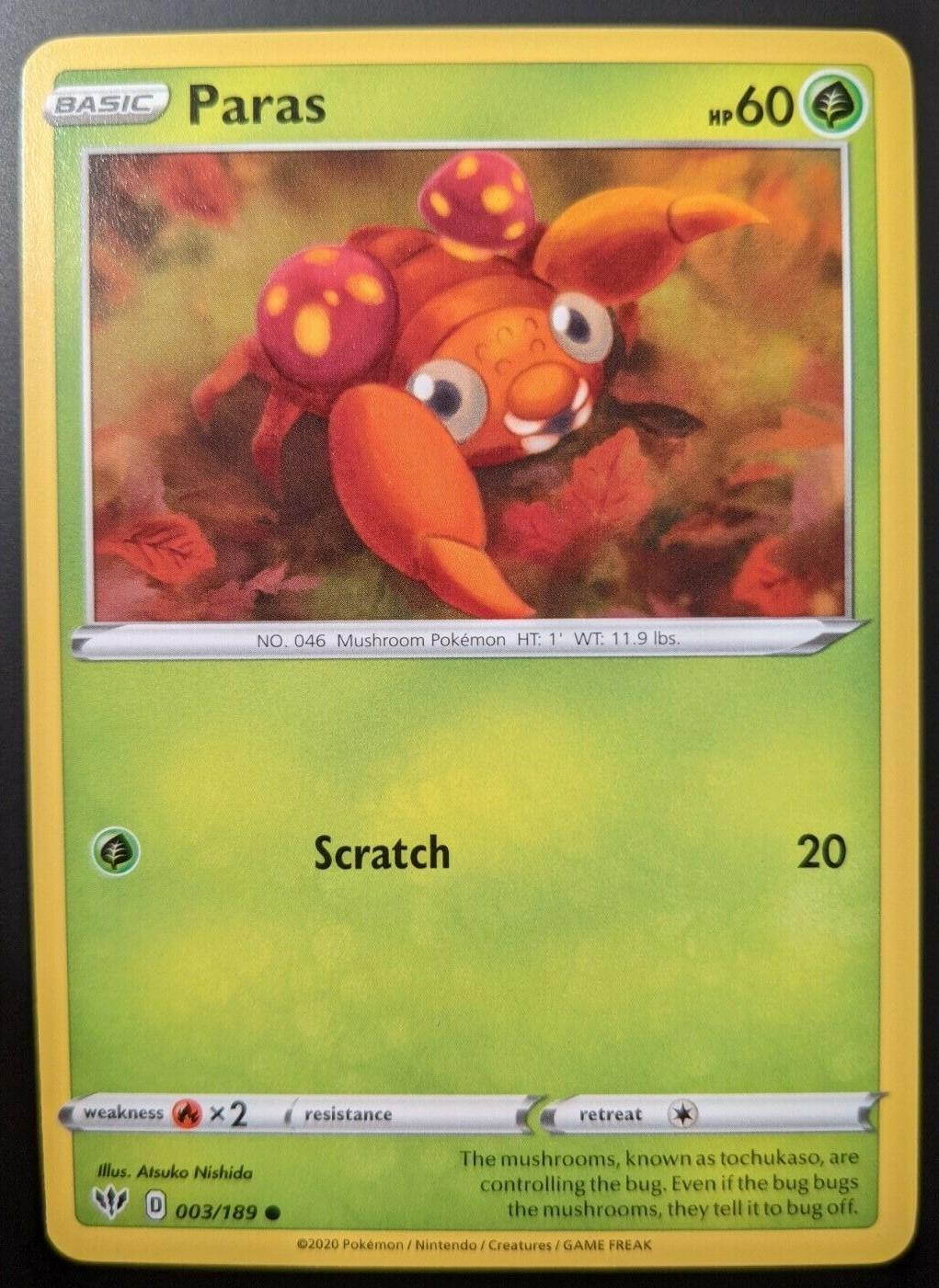 Paras #3 Prices | Pokemon Darkness Ablaze | Pokemon Cards