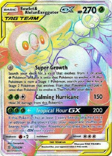 Rowlet & Alolan Exeggutor GX #237 Prices | Pokemon Unified Minds | Pokemon Cards