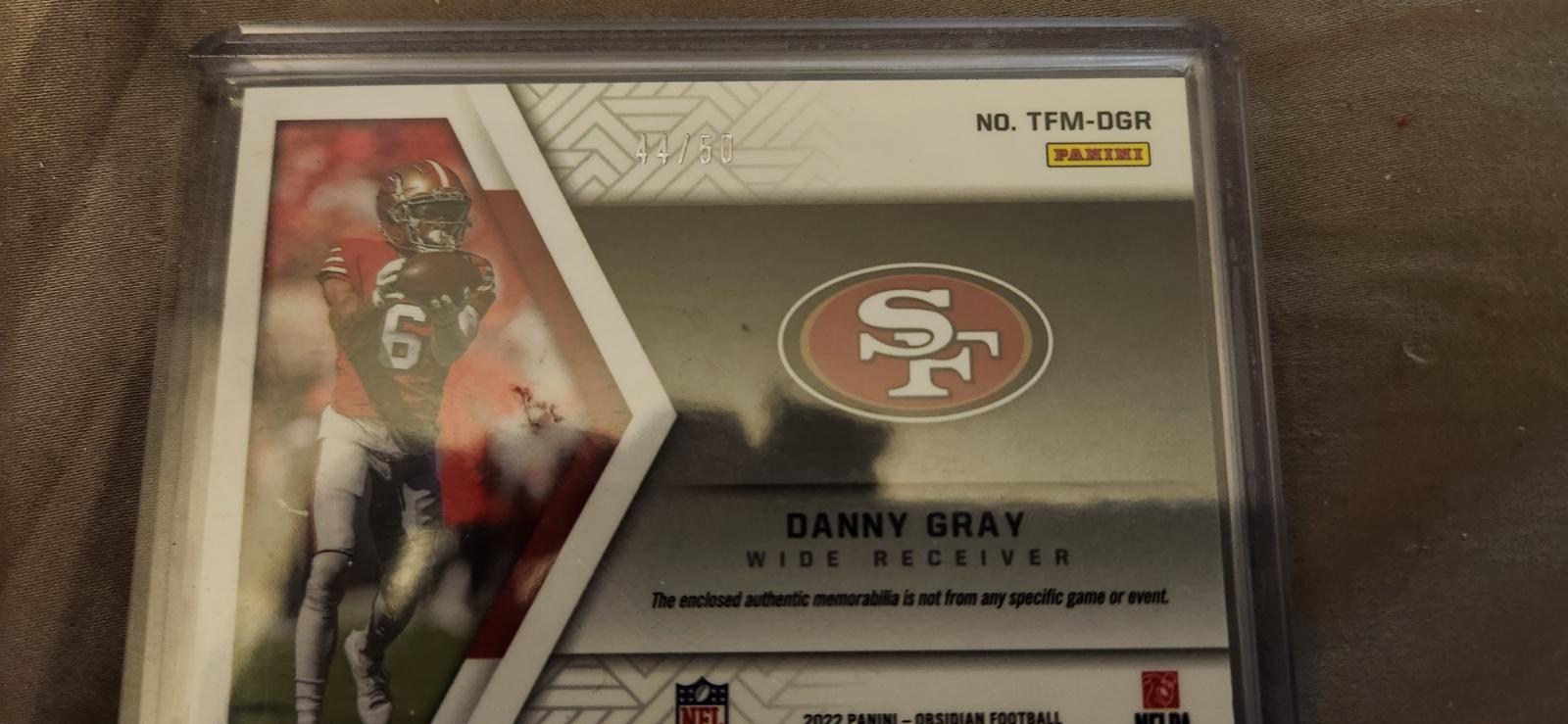 danny gray #tfm-dgr 44/50 Prices [Rookie] | 2022 Panini Obsidian ...