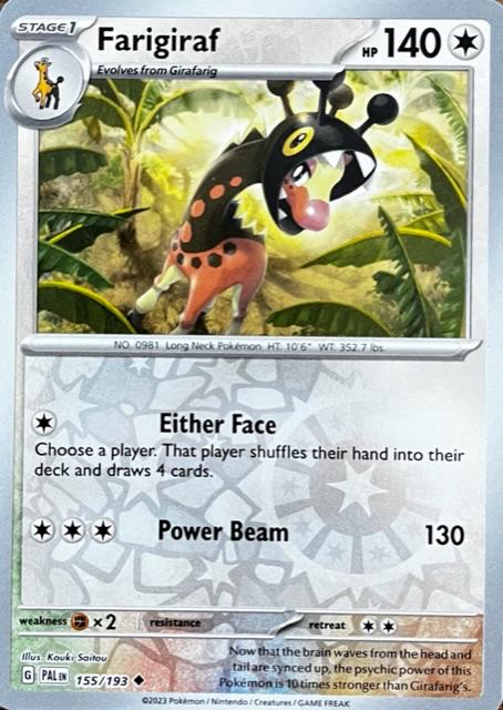 Farigiraf [Reverse Holo] #155 Prices | Pokemon Paldea Evolved | Pokemon Cards