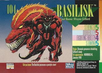 Basilisk #104 Prices | Marvel 1993 Universe | Marvel Cards