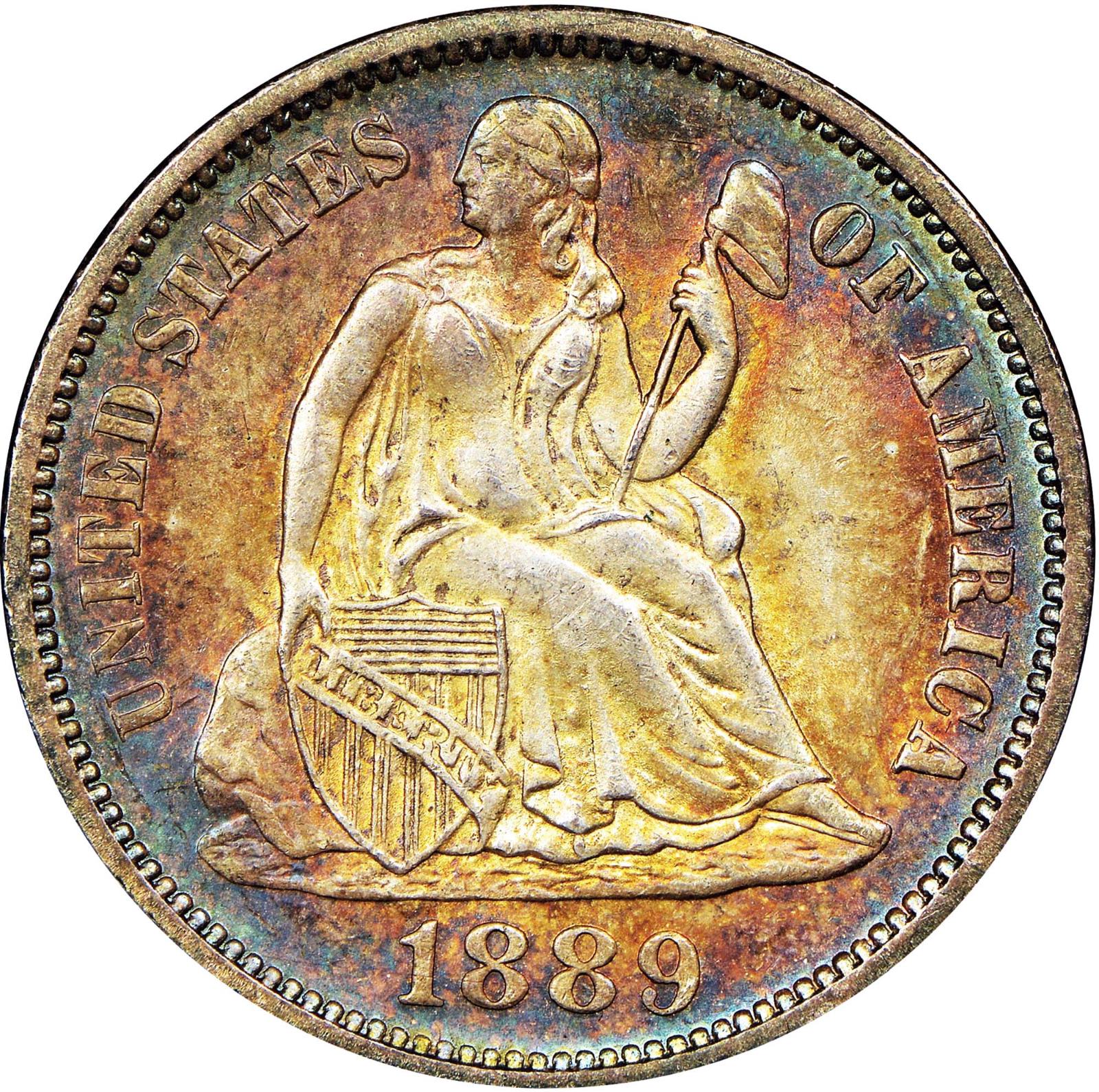 1889 Seated Liberty Dime Prices | Ungraded, NGC, PCGS Values
