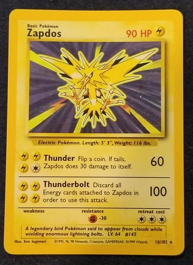 Zapdos | Ungraded | Pokemon Base Set