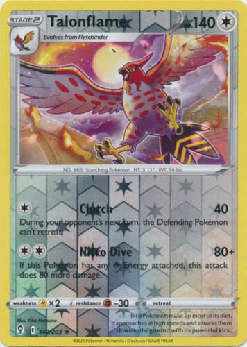 Talonflame [Reverse Holo] #140 Prices | Pokemon Evolving Skies ...
