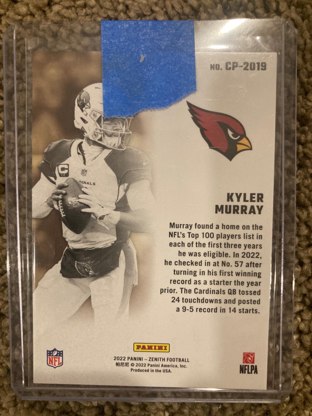 Kyler Murray #CP-2019 Prices | 2022 Panini Zenith Color Guard ...