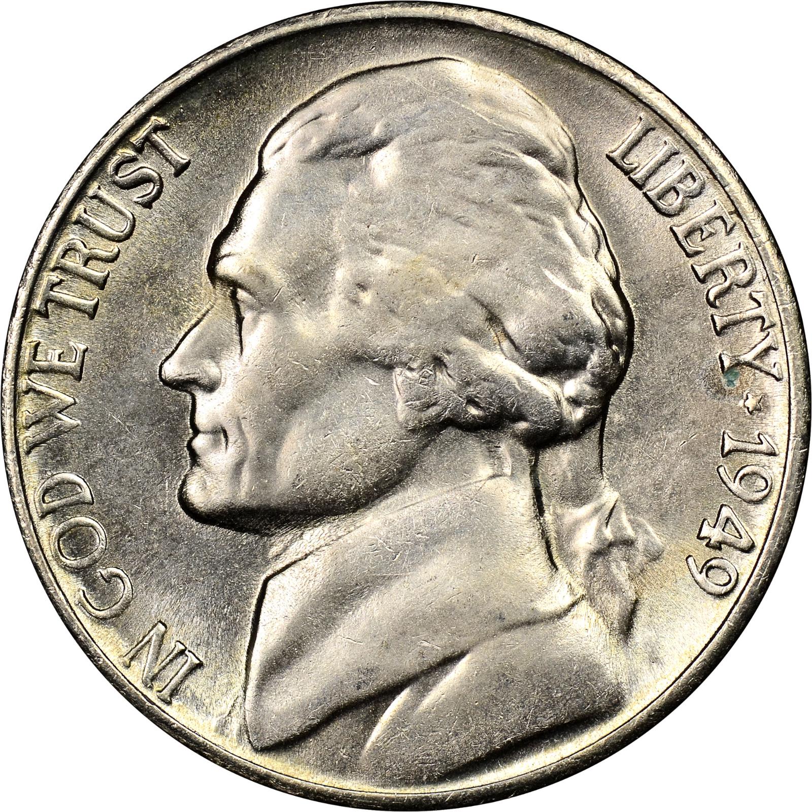 1949 S Jefferson Nickel Prices | Ungraded, NGC, PCGS Values
