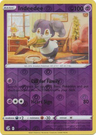 Indeedee [Reverse Holo] #127 Prices | Pokemon Fusion Strike | Pokemon Cards