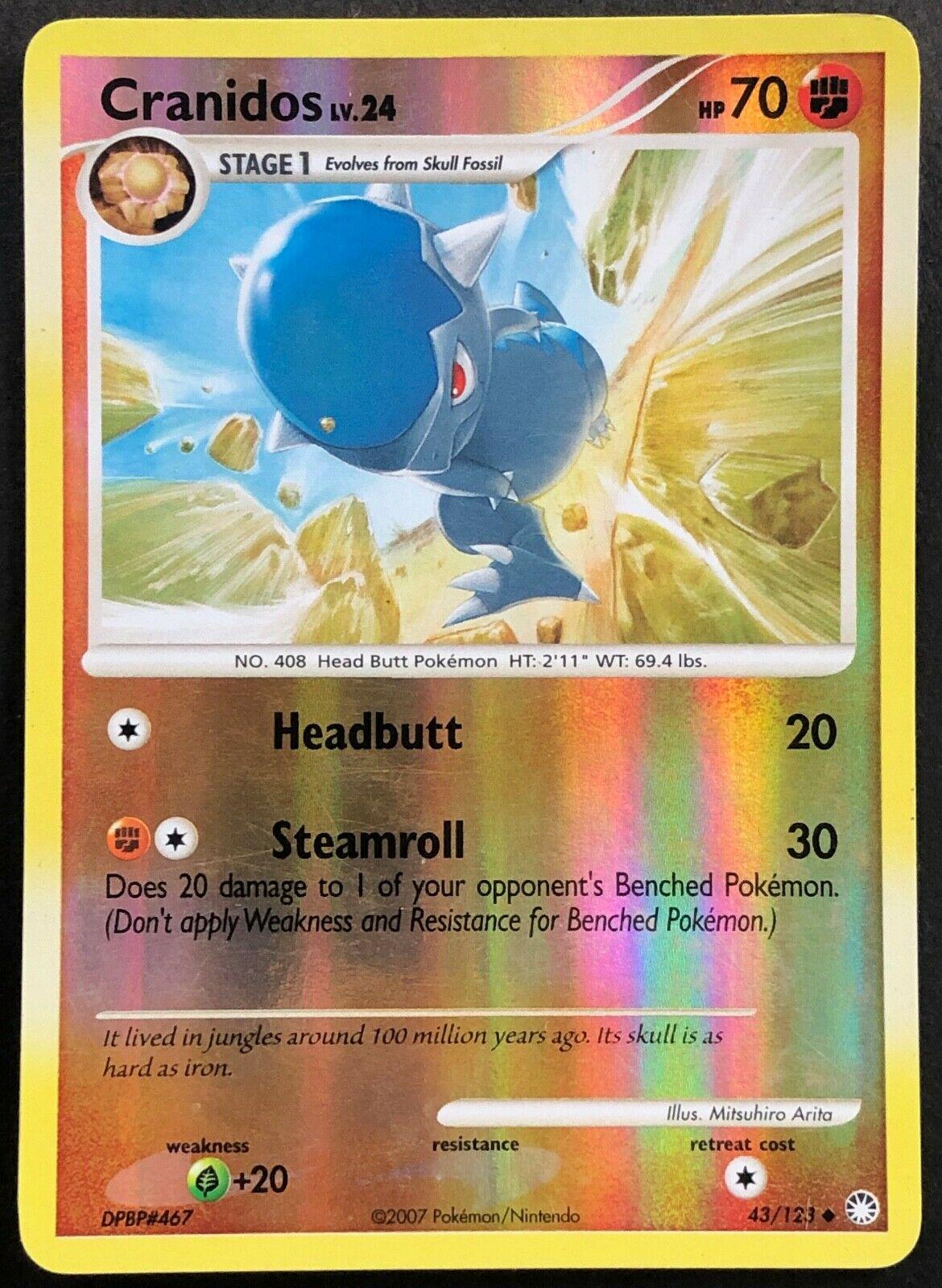 Cranidos [Reverse Holo] #43 Prices | Pokemon Mysterious Treasures ...
