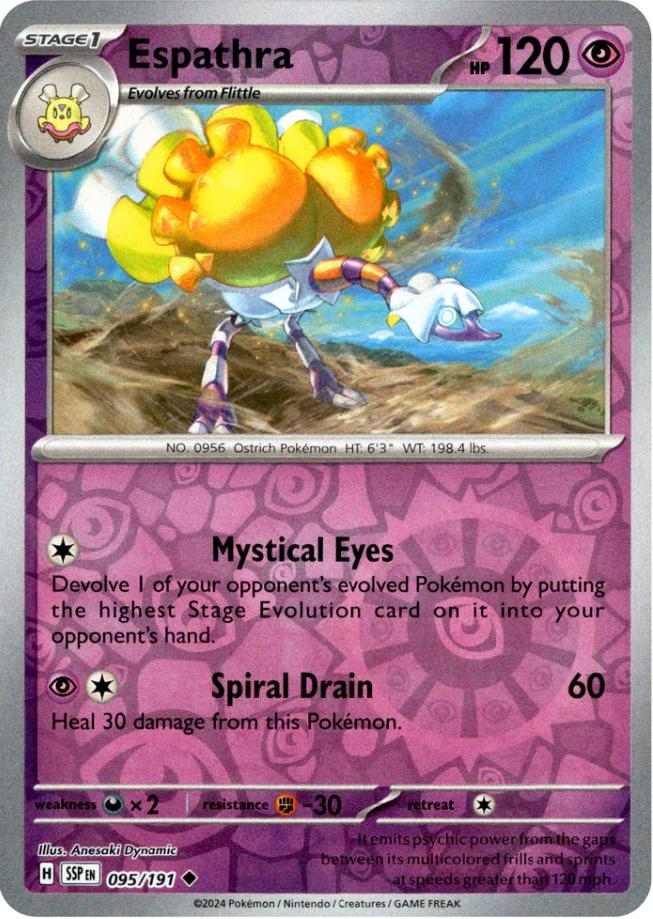 Espathra [Reverse Holo] #95 Prices | Pokemon Surging Sparks | Pokemon Cards