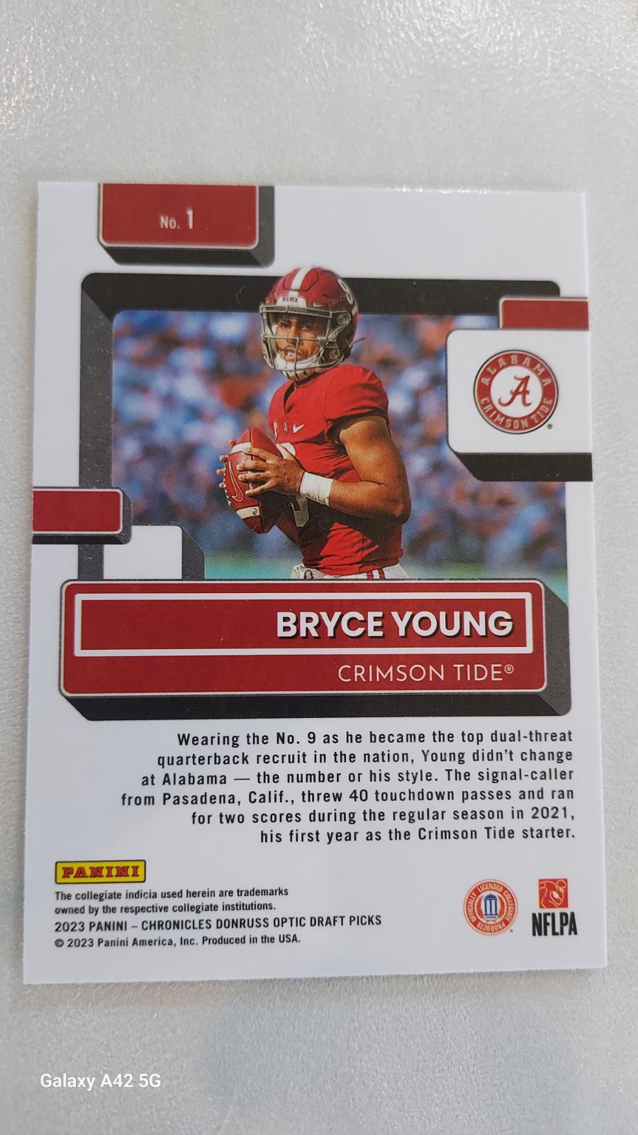 Bryce Young #1 Prices [Rookie] | 2023 Panini Chronicles Draft Picks ...