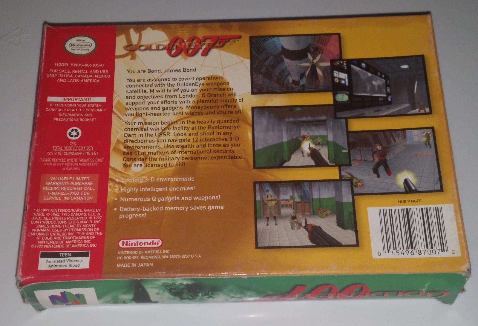 007 GoldenEye | Box and Manual only | Nintendo 64
