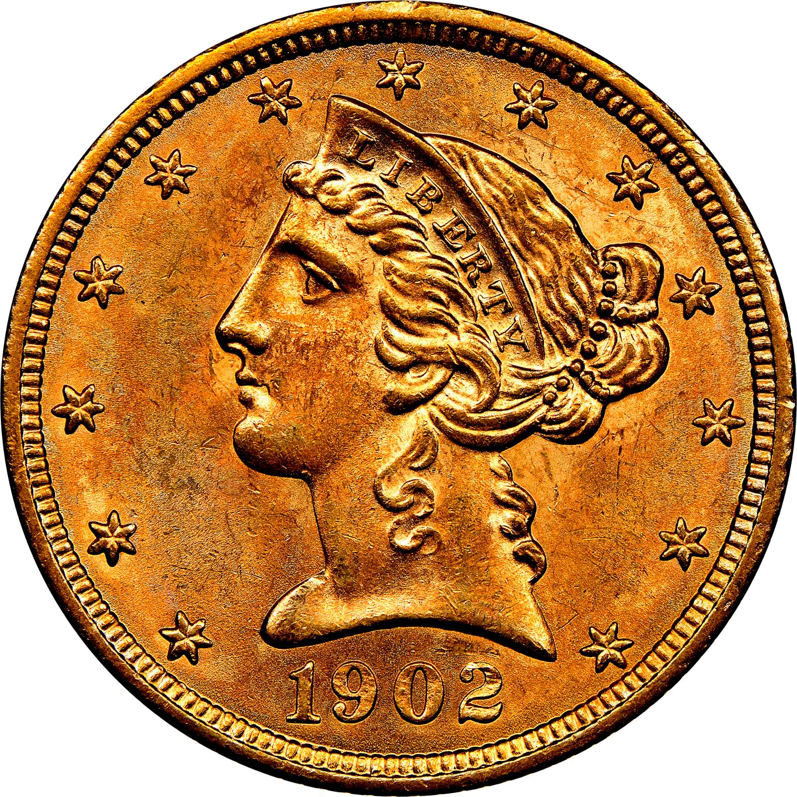 1902 Liberty Head Half Eagle Prices | Ungraded, NGC, PCGS Values