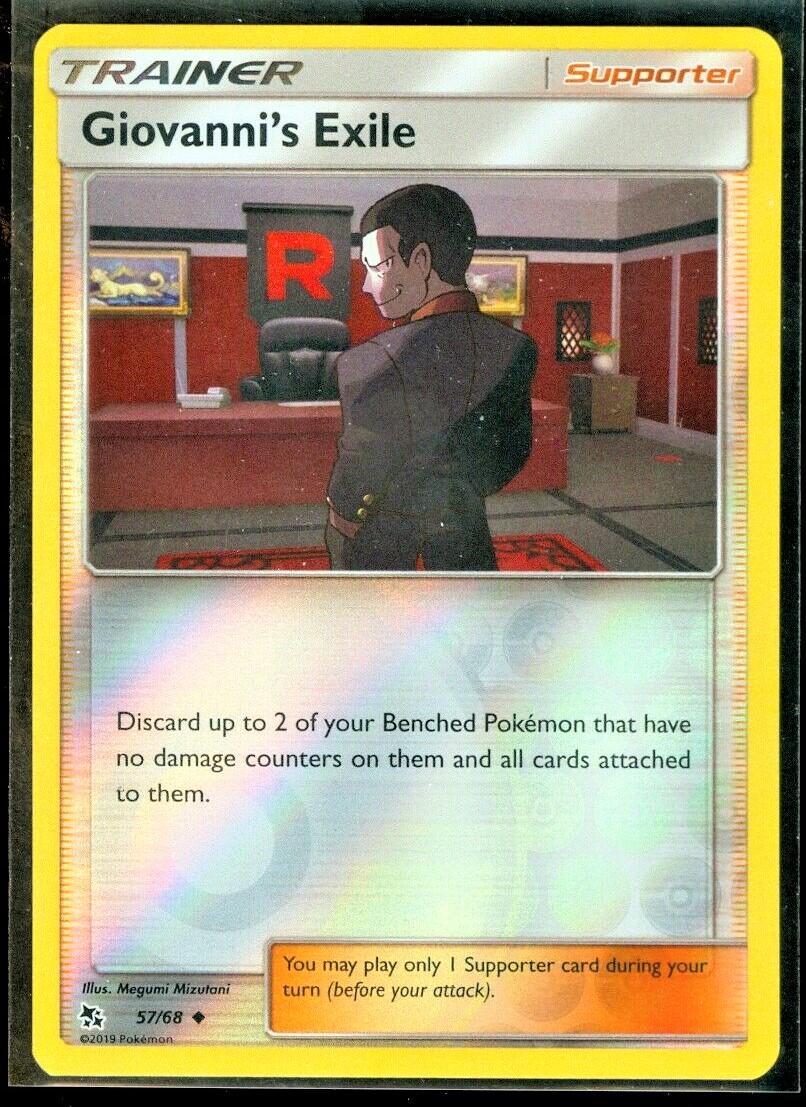 Giovanni's Exile [Reverse Holo] #57 Prices | Pokemon Hidden Fates ...