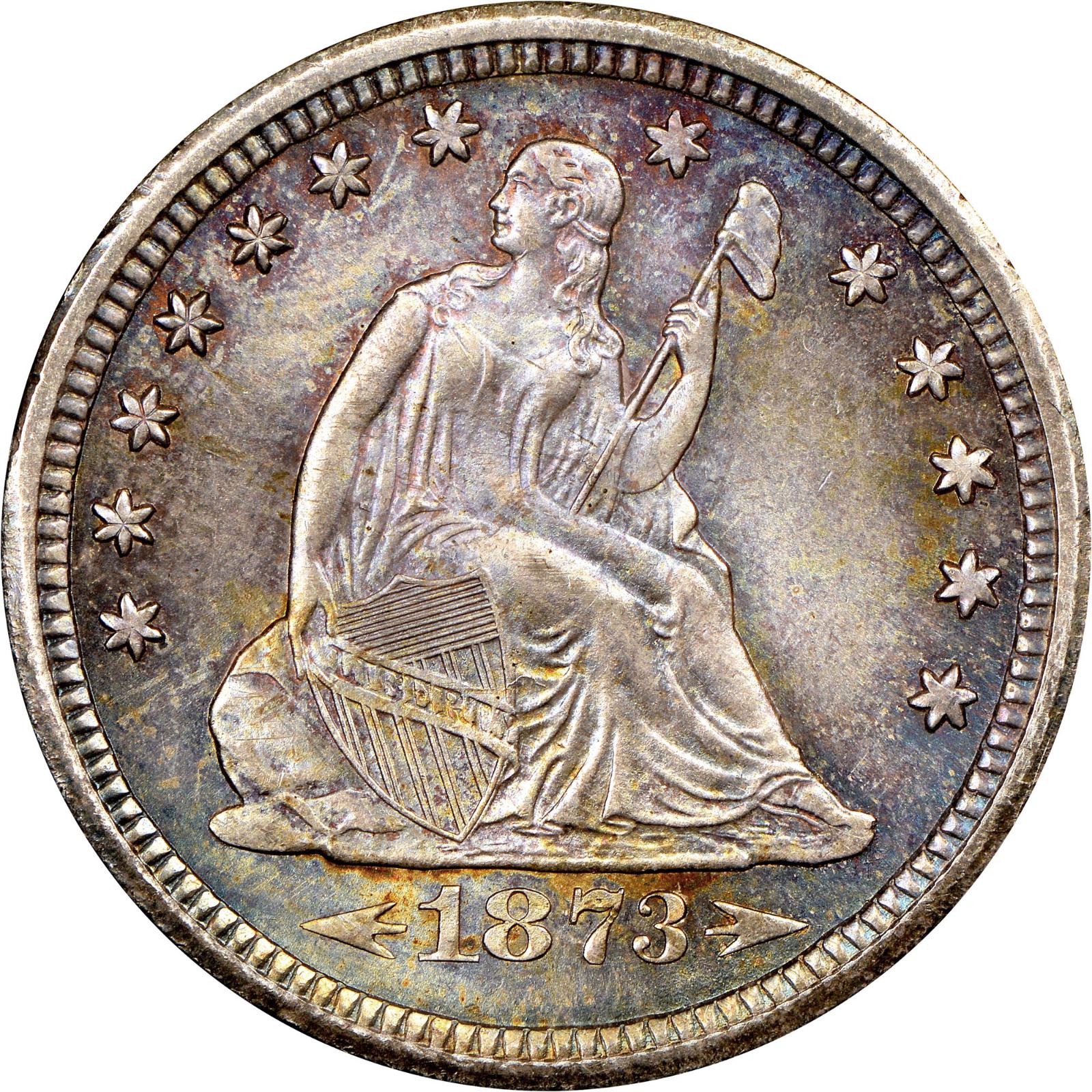 1873 [OPEN 3 NO ARROWS] Seated Liberty Half Dollar Prices | Ungraded, NGC, PCGS Values