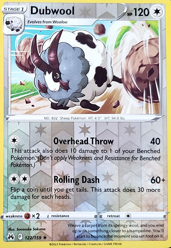 Dubwool [Reverse Holo] #122 Prices | Pokemon Crown Zenith | Pokemon Cards