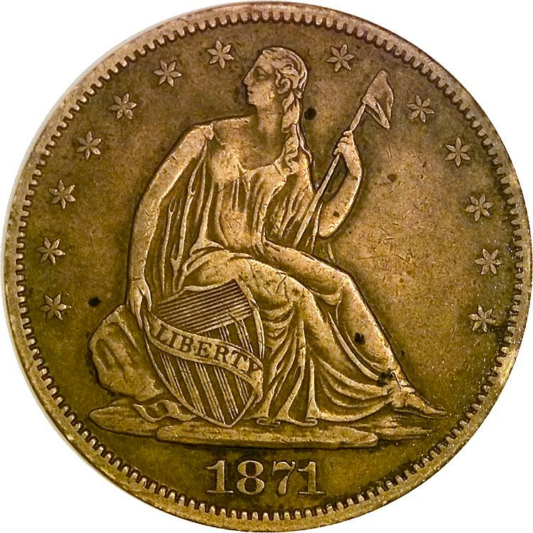 1871 CC Seated Liberty Half Dollar Prices | Ungraded, NGC, PCGS Values