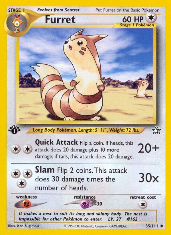 Furret [1st Edition] #35 Prices | Pokemon Neo Genesis | Pokemon Cards
