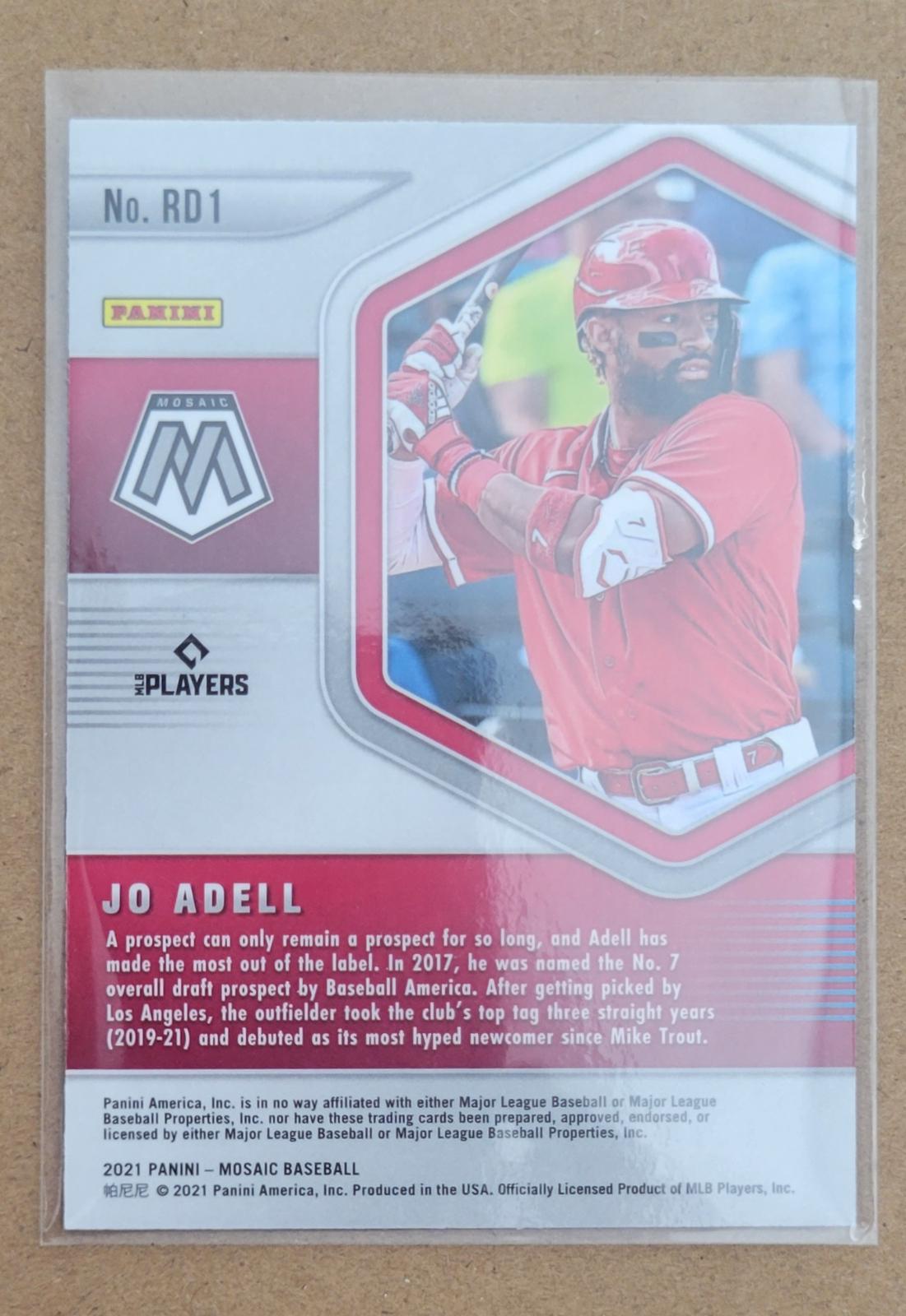 Jo Adell #RD1 Prices | 2021 Panini Mosaic Rookie Debut | Baseball Cards