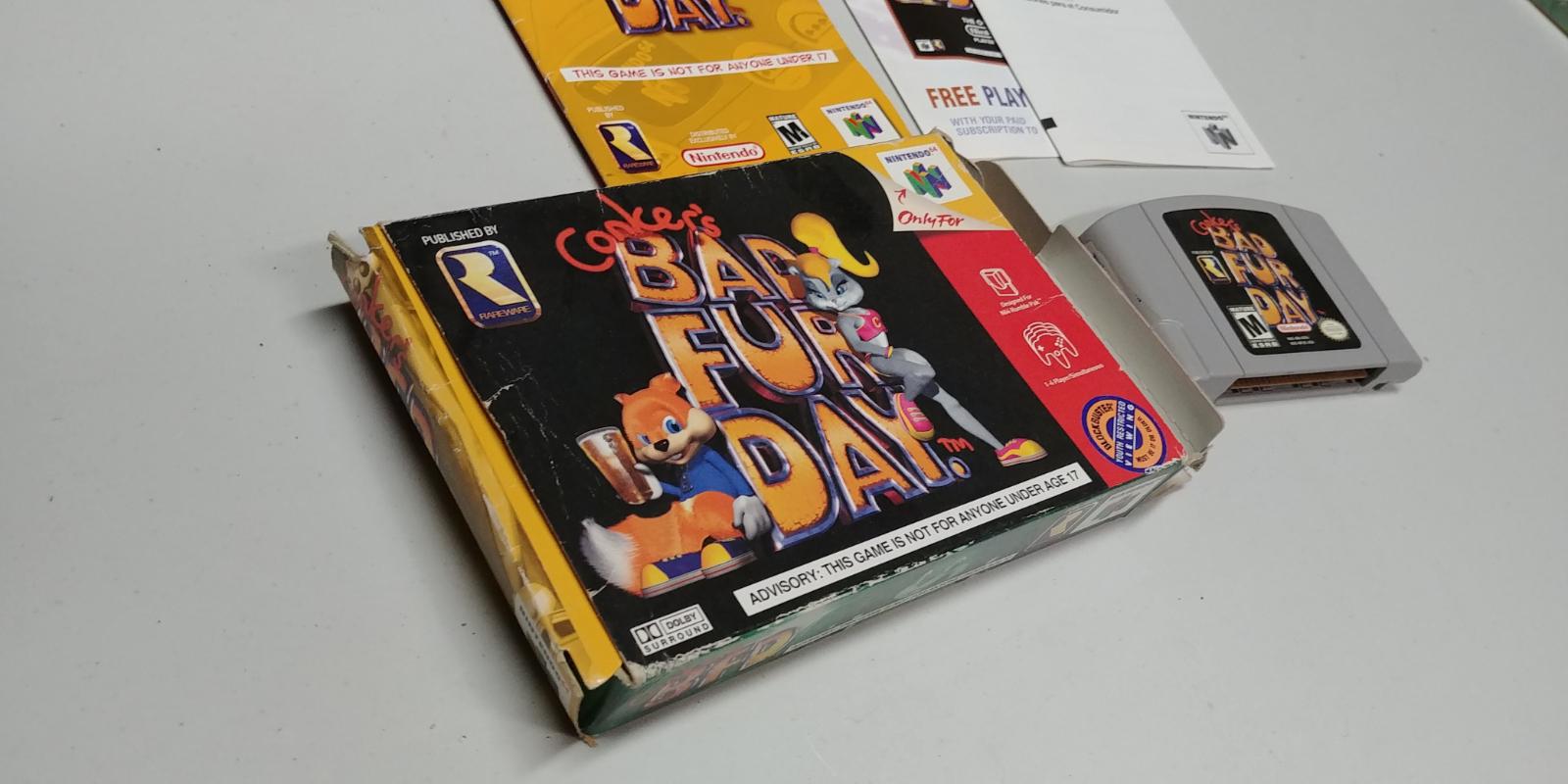 Conker's Bad Fur Day | Item, Box, and Manual | Nintendo 64