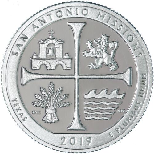 2019 W [SAN ANTONIO MISSIONS COIN HUNT] America the Beautiful Quarter ...
