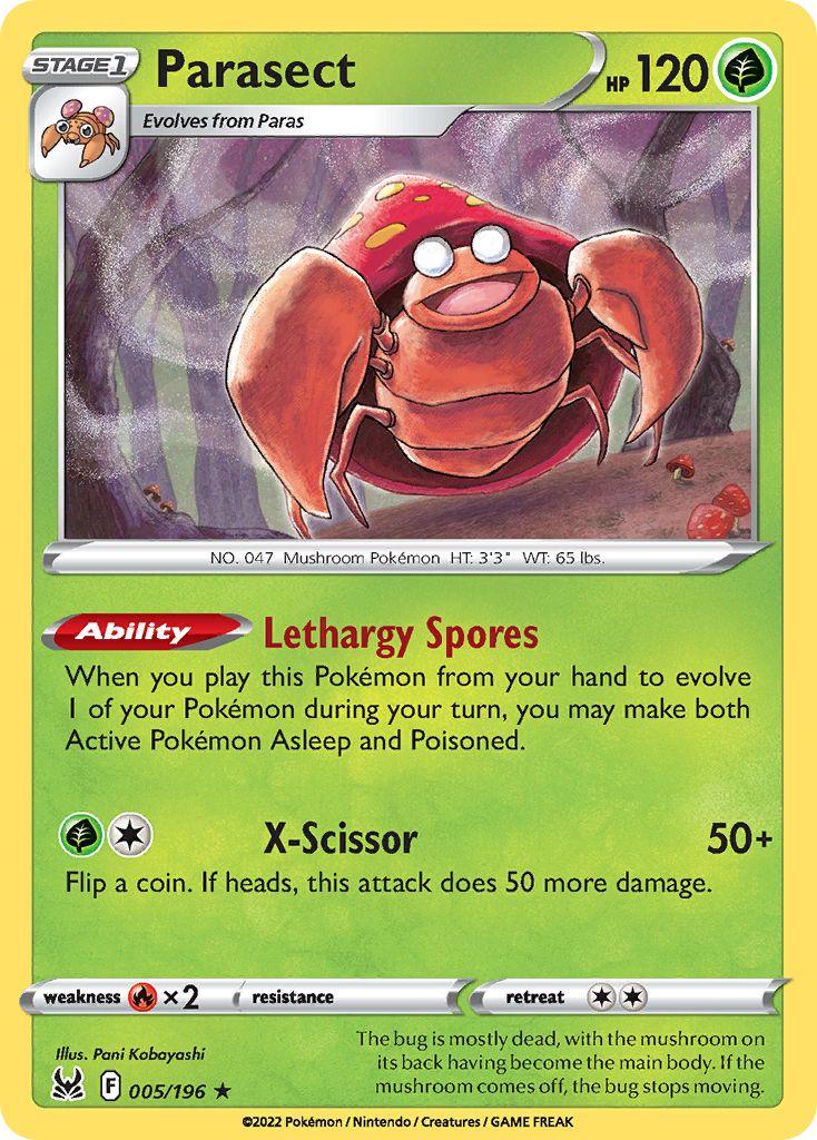 Parasect #5 Prices | Pokemon Lost Origin | Pokemon Cards
