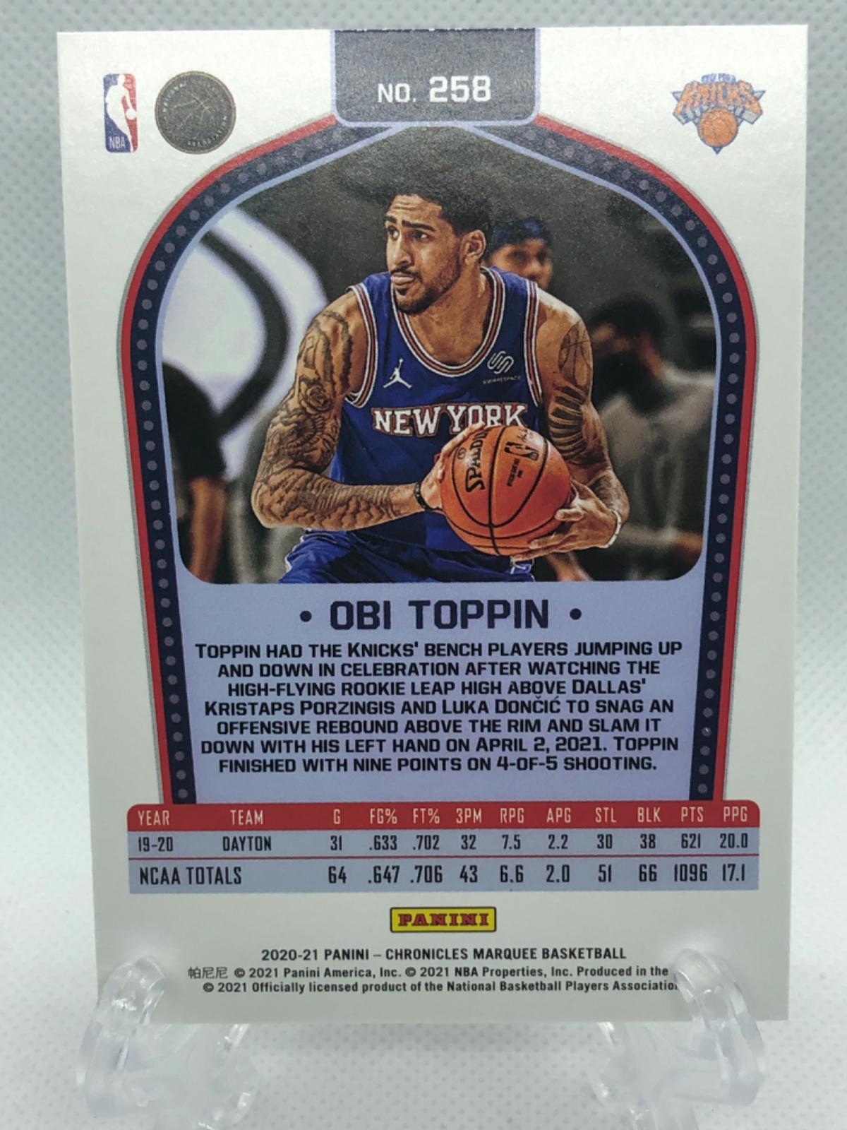 Obi Toppin [Silver Holo] #258 Prices | 2020 Panini Chronicles ...