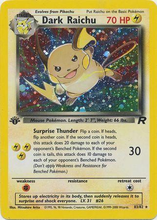Dark Raichu [1st Edition] #83 Prices | Pokemon Team Rocket | Pokemon Cards