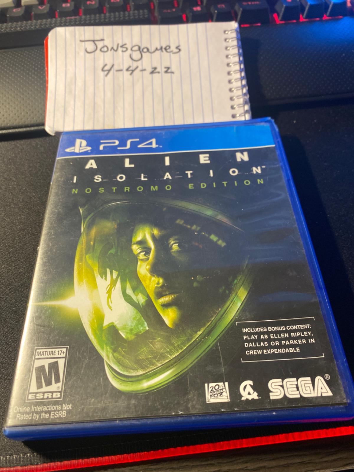 Alien: Isolation [Nostromo Edition] | Item, Box, and Manual | Playstation 4