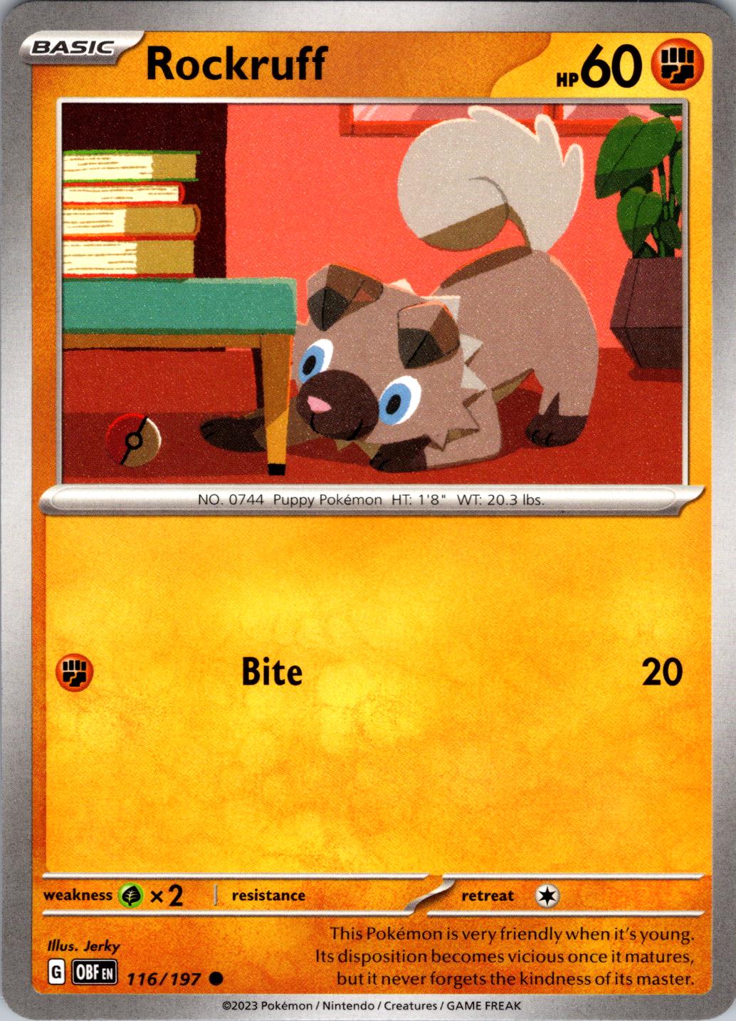 Rockruff #116 Prices | Pokemon Obsidian Flames | Pokemon Cards